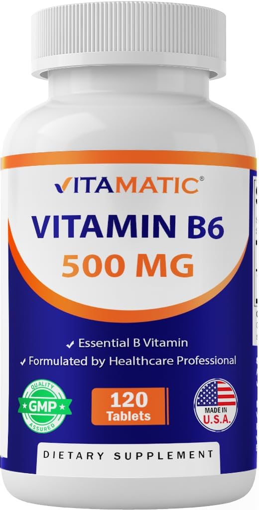 Vitamatic Vitamin B6 500 mg tablets