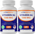 Vitamatic Vitamin B6 500 mg tablets