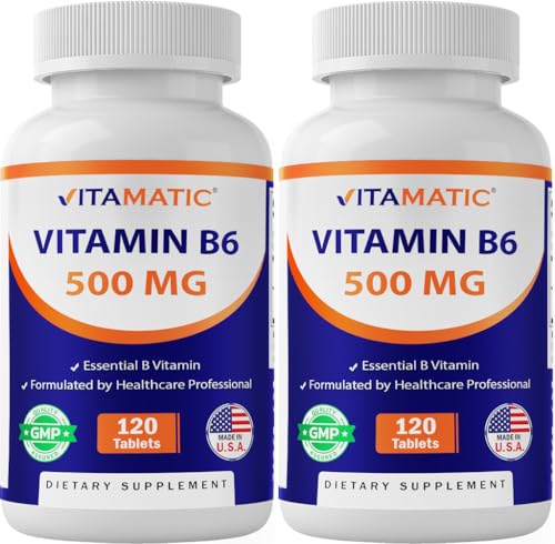 Vitamatic Vitamin B6 500 mg tablets