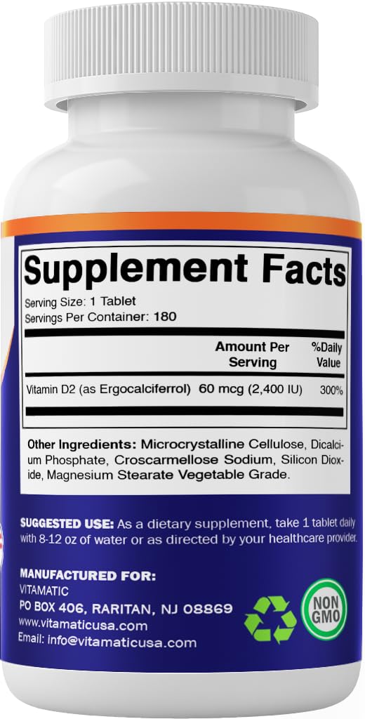 Vitamatic Vitamin D2 for better absorption