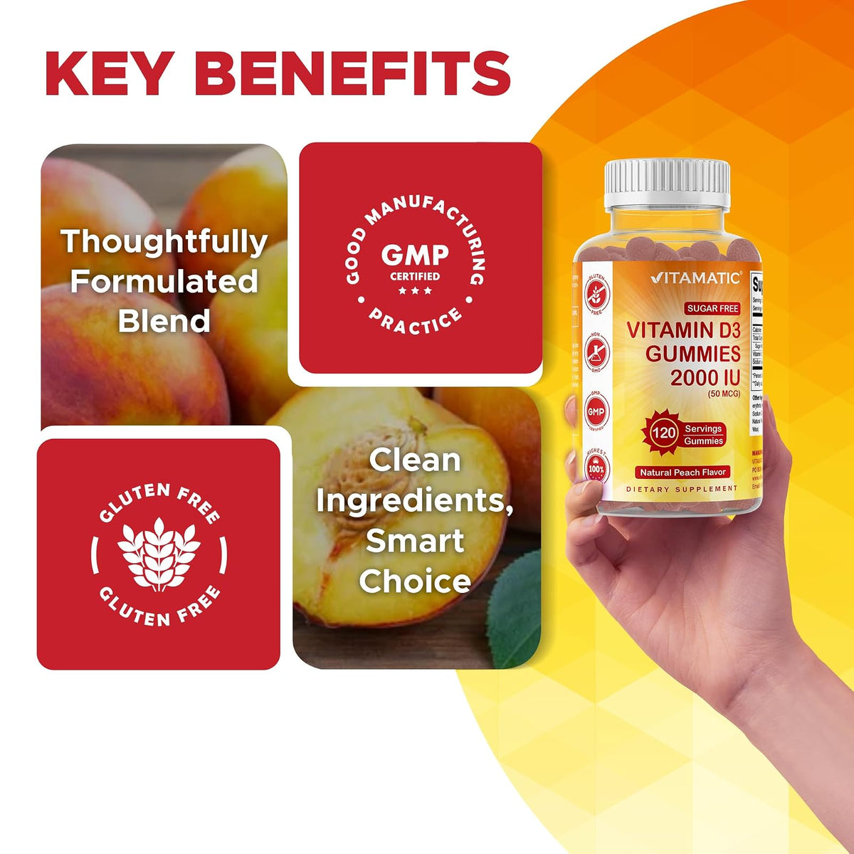 Vitamatic Vitamin D3 gummies for energy