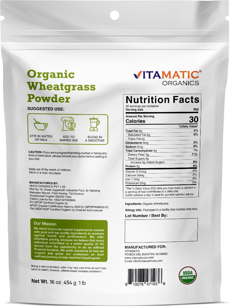 Vitamatic wheatgrass powder for detox