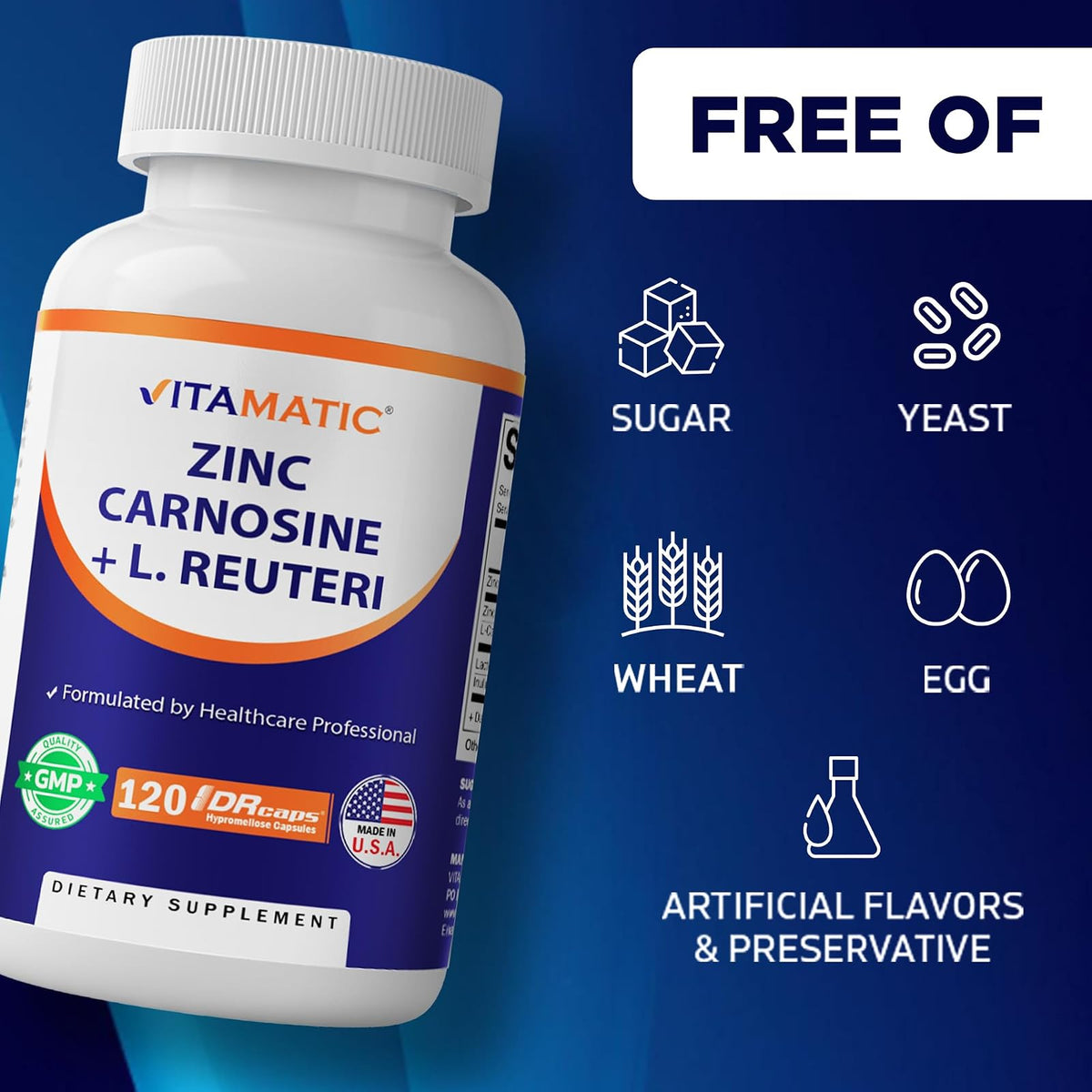 Vitamatic Zinc Carnosine immune booster