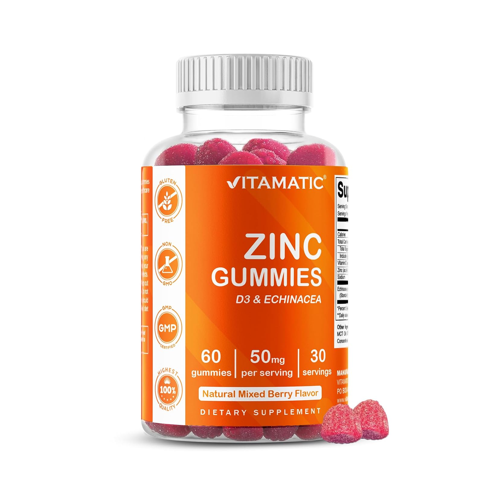Vitamatic zinc gummies for immune support