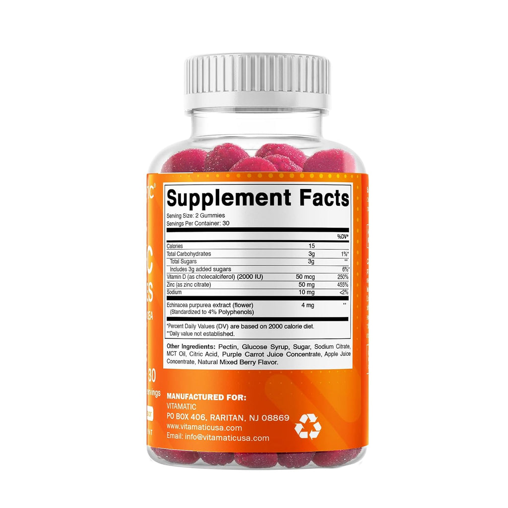 Vitamatic zinc gummies for overall vitality