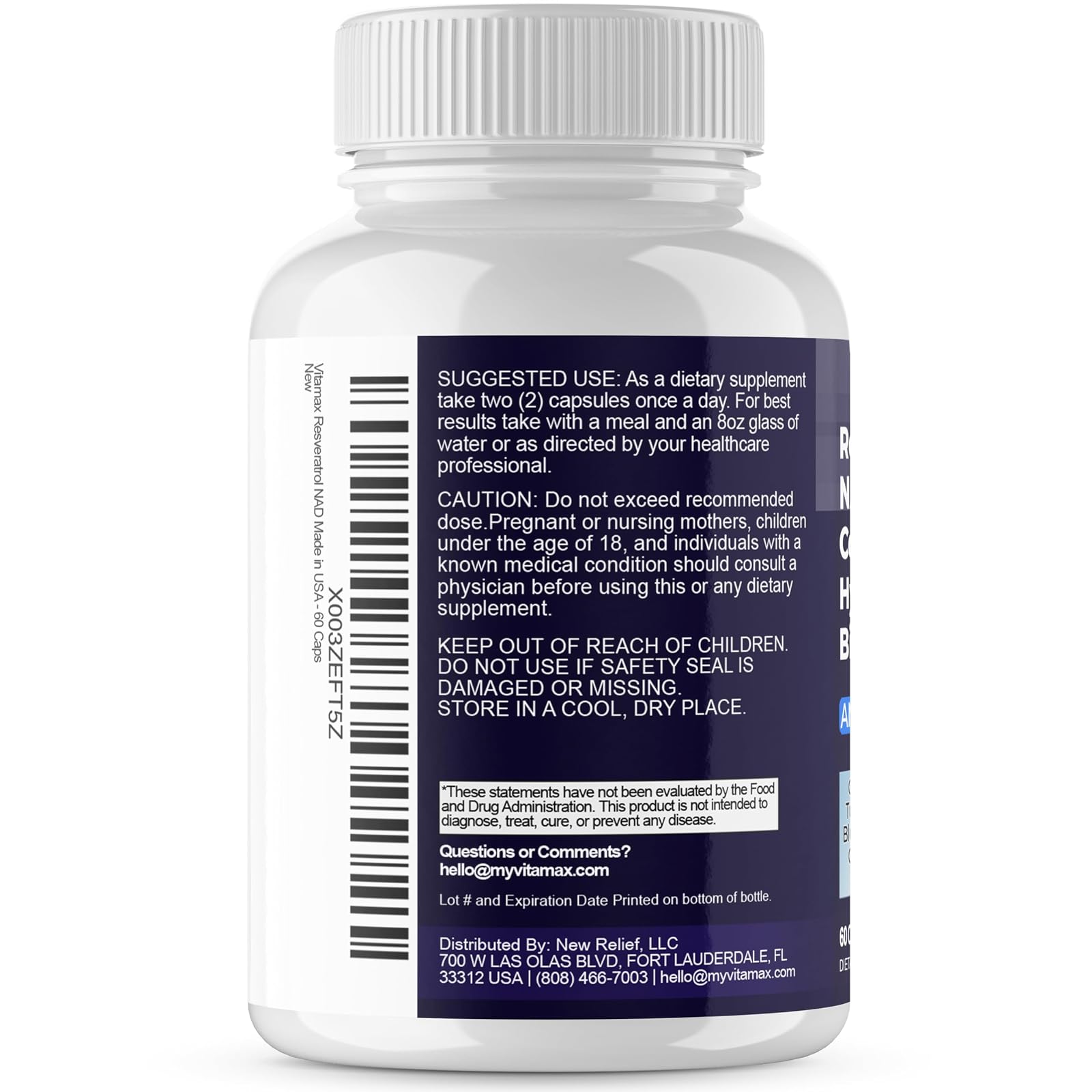 Vitamax Resveratrol for anti-aging benefits