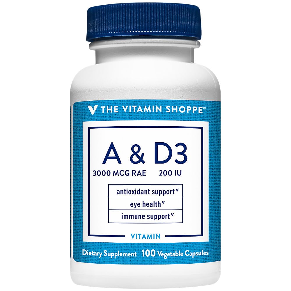 Vitamin A and D capsules for immune support