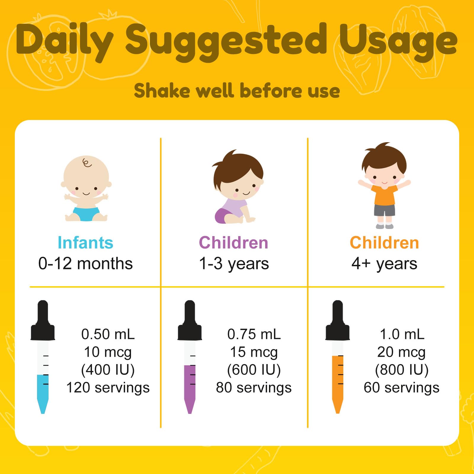 Vitamin A and D3 drops for kids