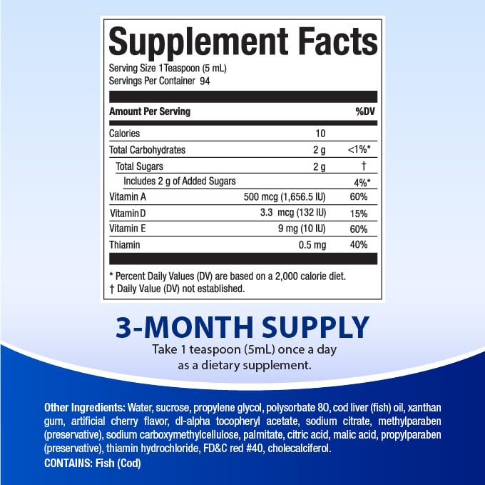 vitamin A D E cod liver oil