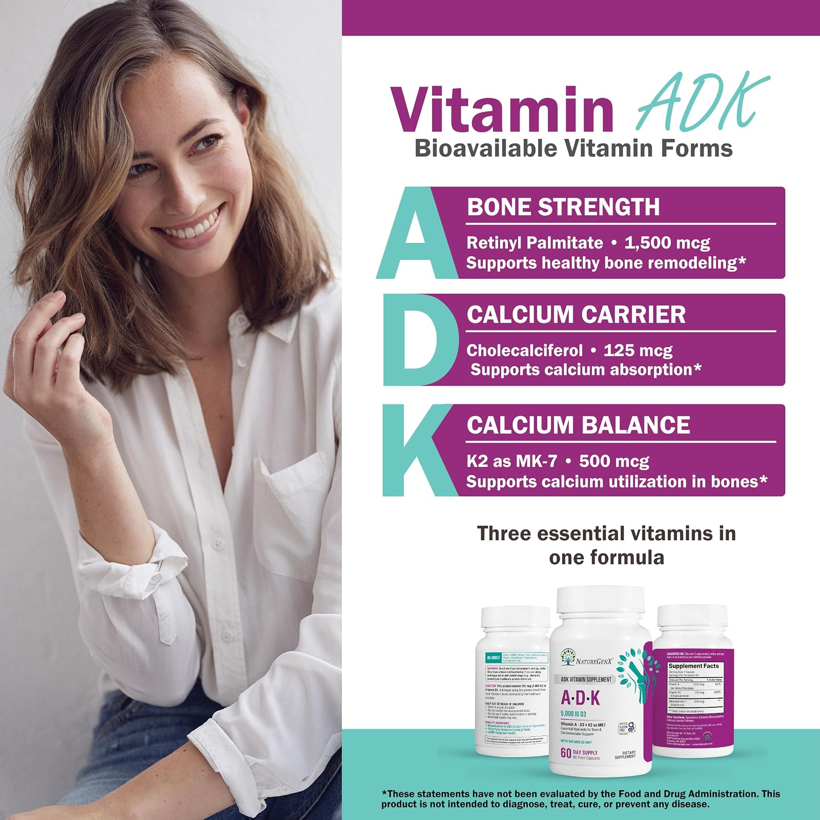 Vitamin A D3 K2 MK-7 capsules