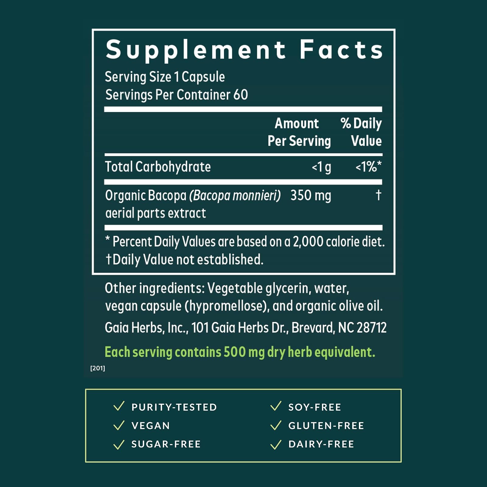 vitamin A enriched Bacopa capsules