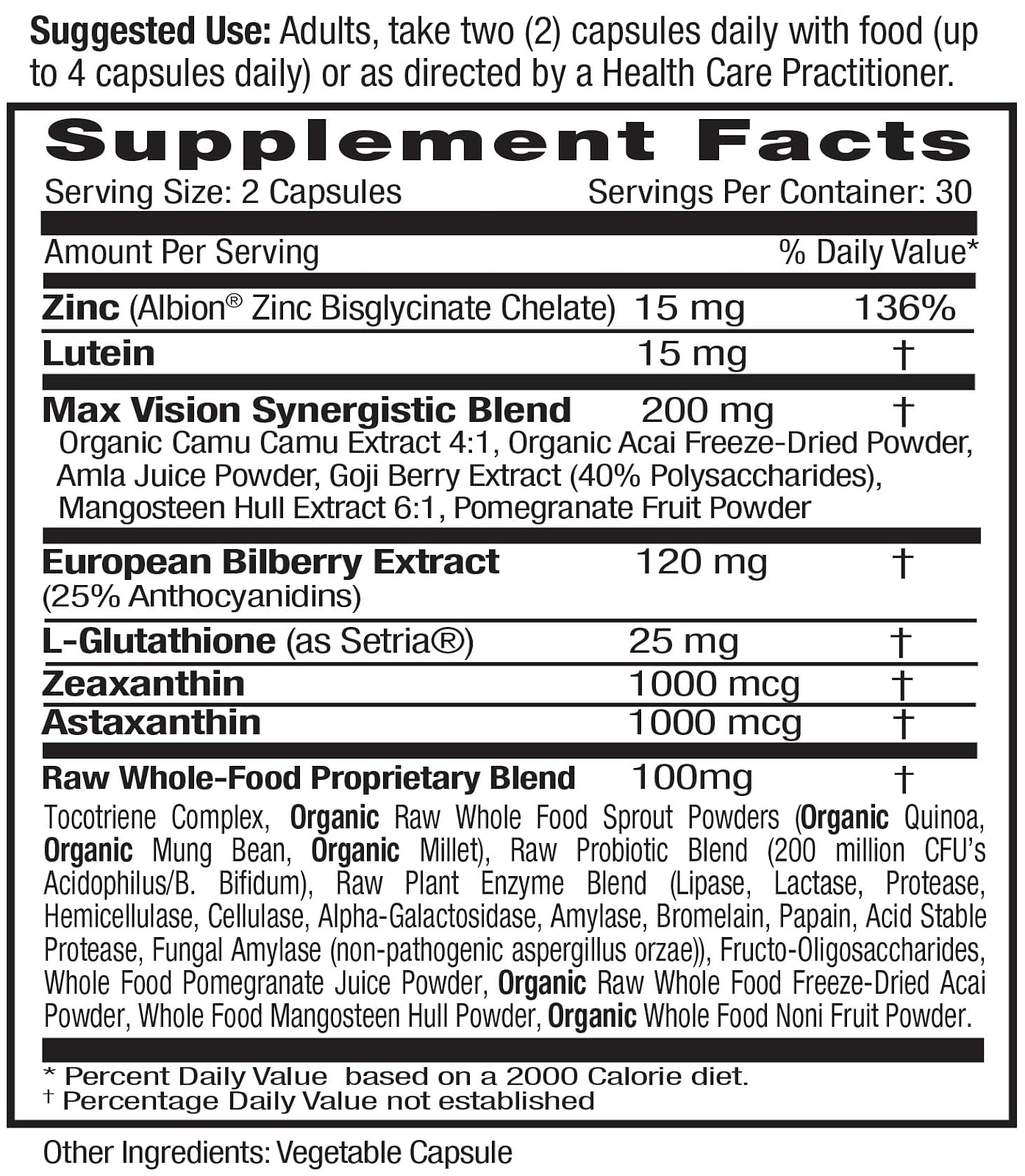 Vitamin A for eye support