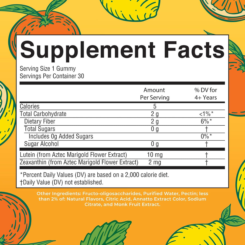 vitamin A gummies with zeaxanthin