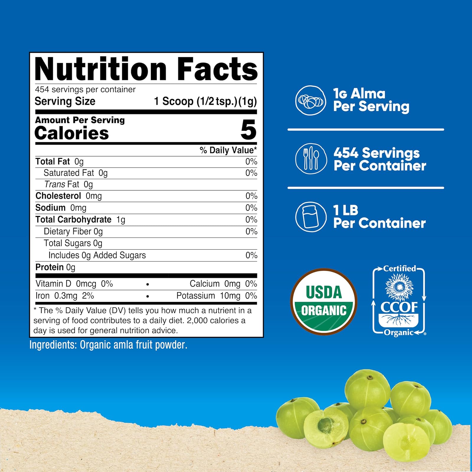 Vitamin A rich amla powder supplement