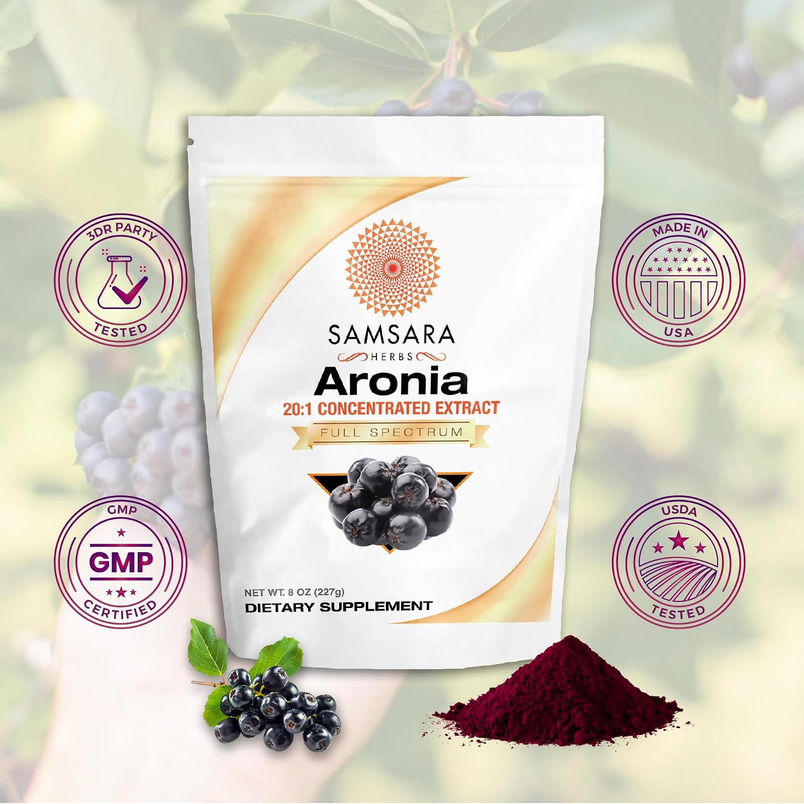 Vitamin A rich Aronia Berry powder