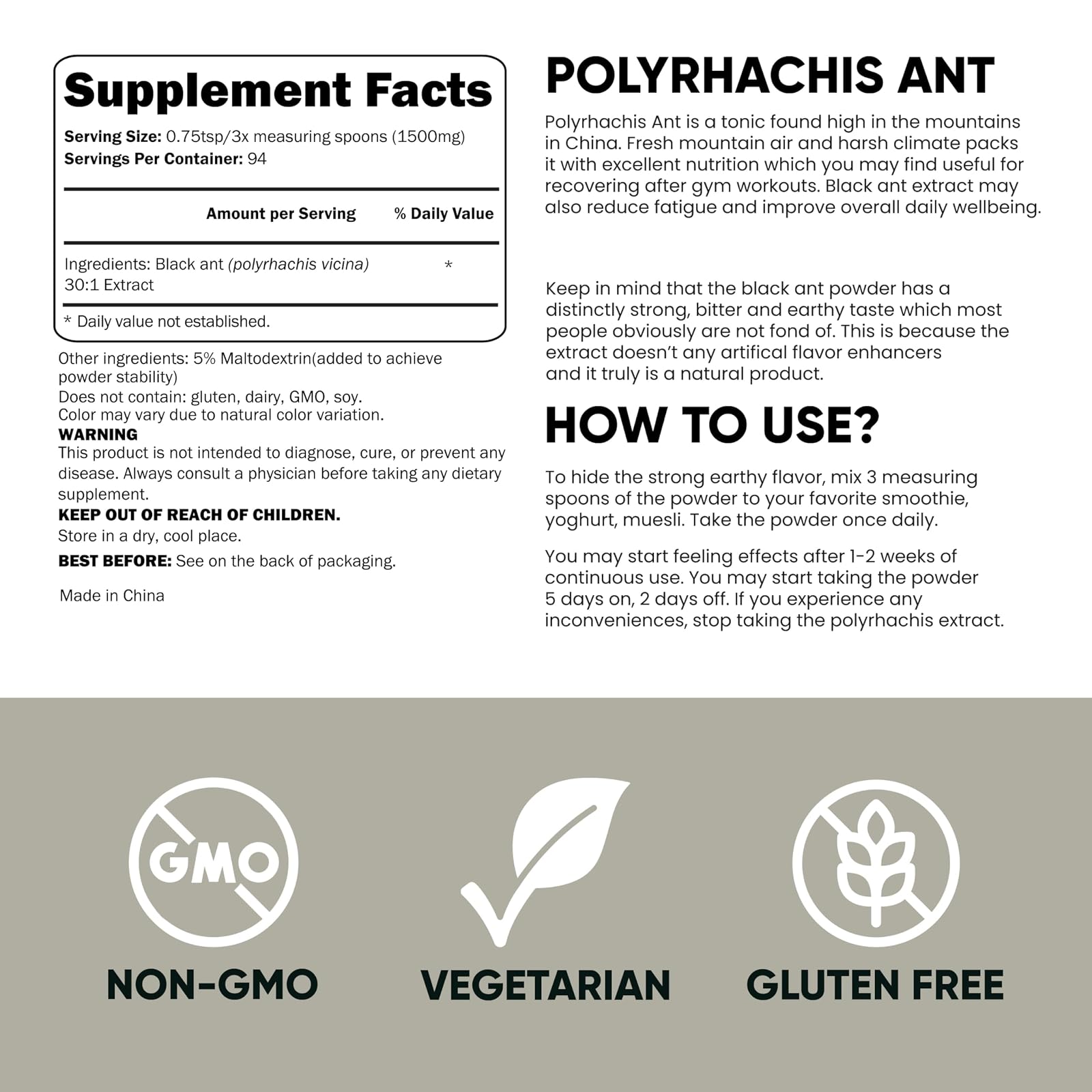 vitamin a rich black ant extract