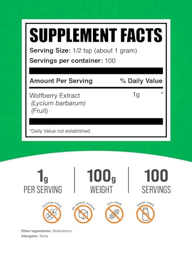 Vitamin A rich goji berry powder