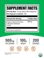 Vitamin A rich spinach extract