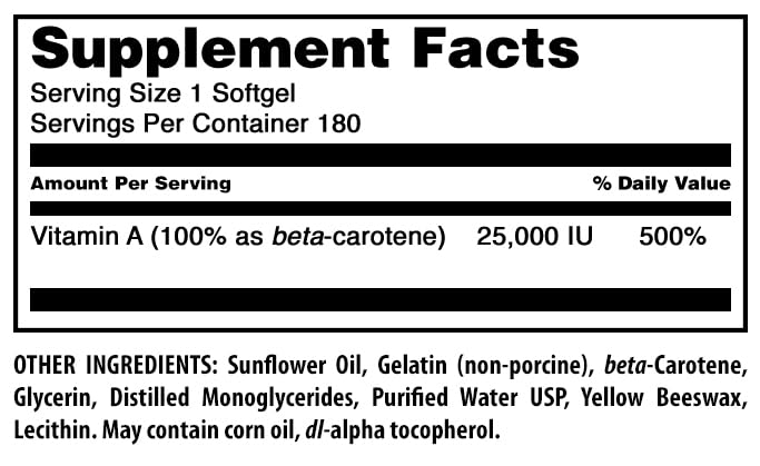 vitamin A supplement for healthy skin