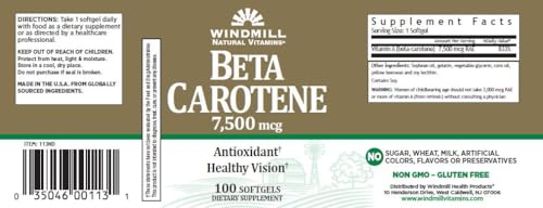 Vitamin A supplement for healthy skin