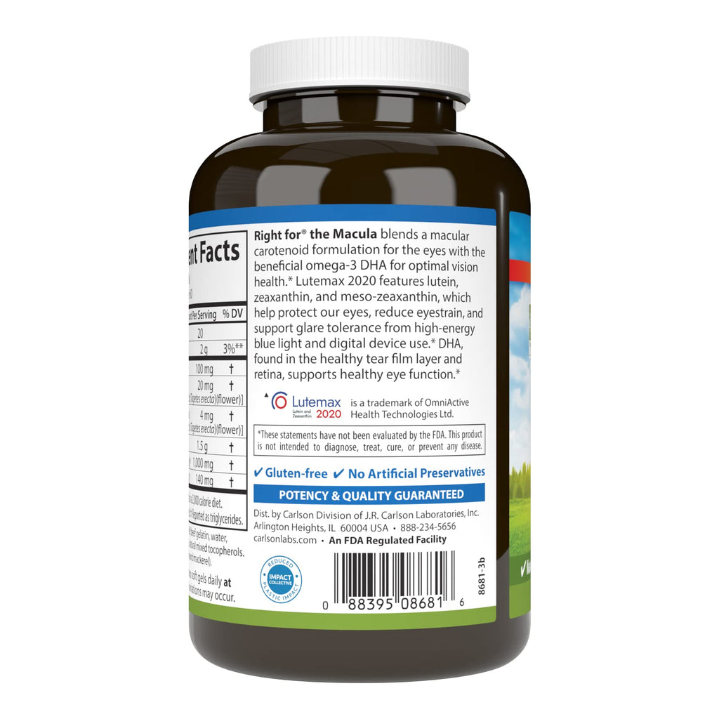 Vitamin A supplement for macular support