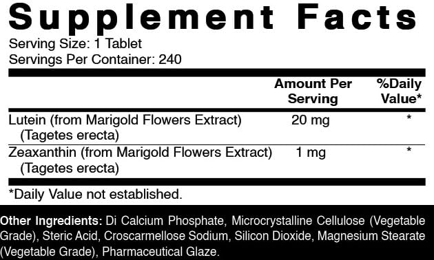 Vitamin A supplement with Zeaxanthin benefits