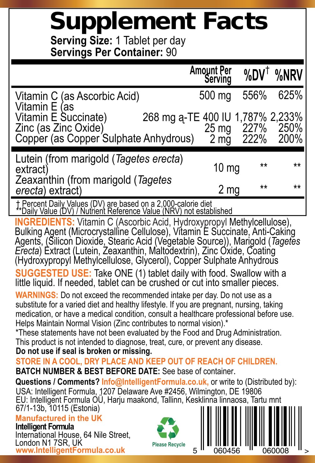 Vitamin A supplements for optimal vision