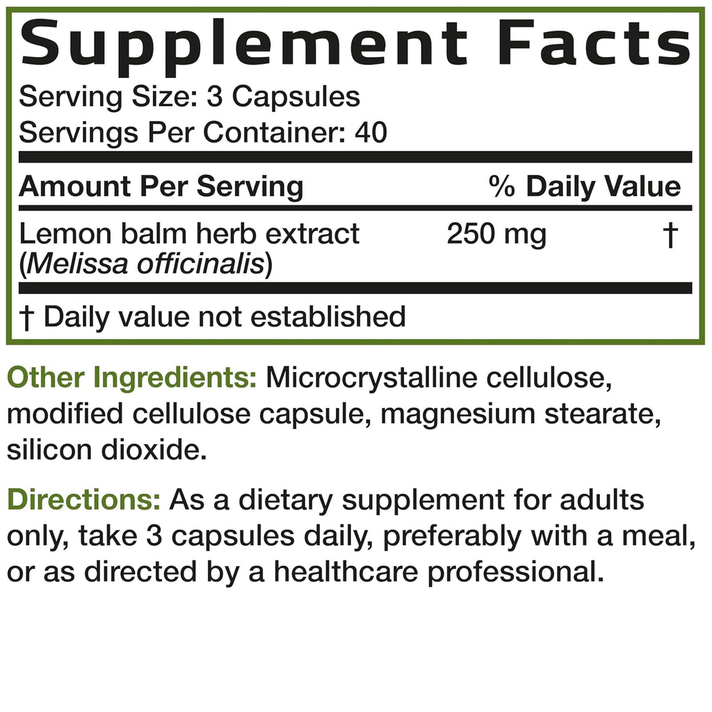 vitamin A support with lemon balm
