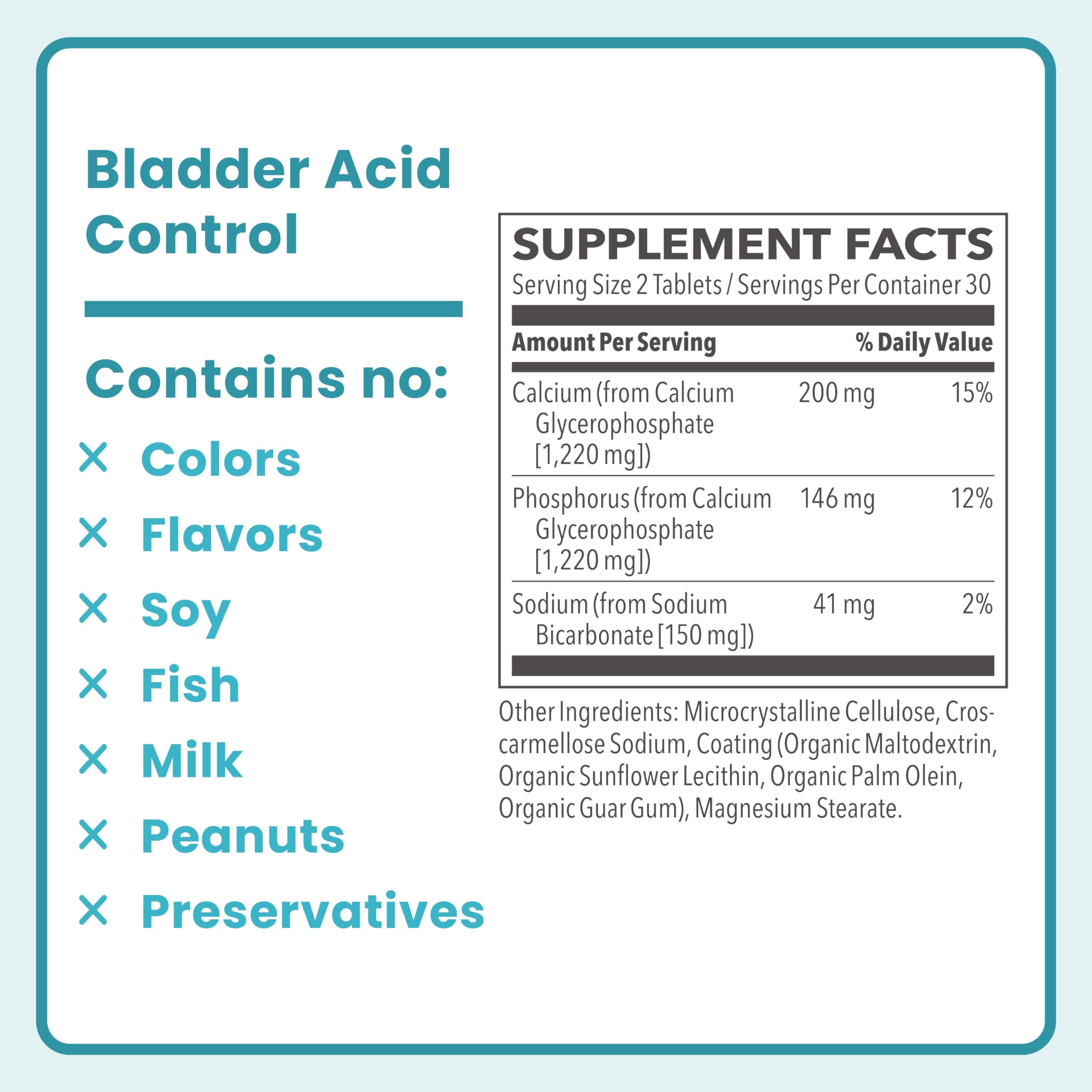 vitamin and mineral blend for bladder relief