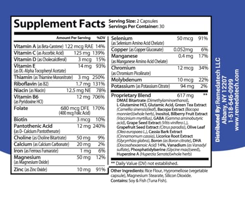 vitamin and mineral blend for concentration