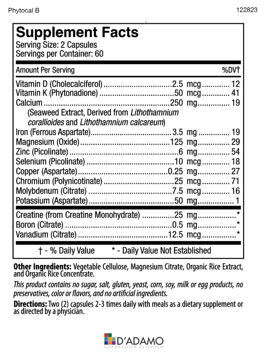 vitamin and mineral blend for enhanced vitality