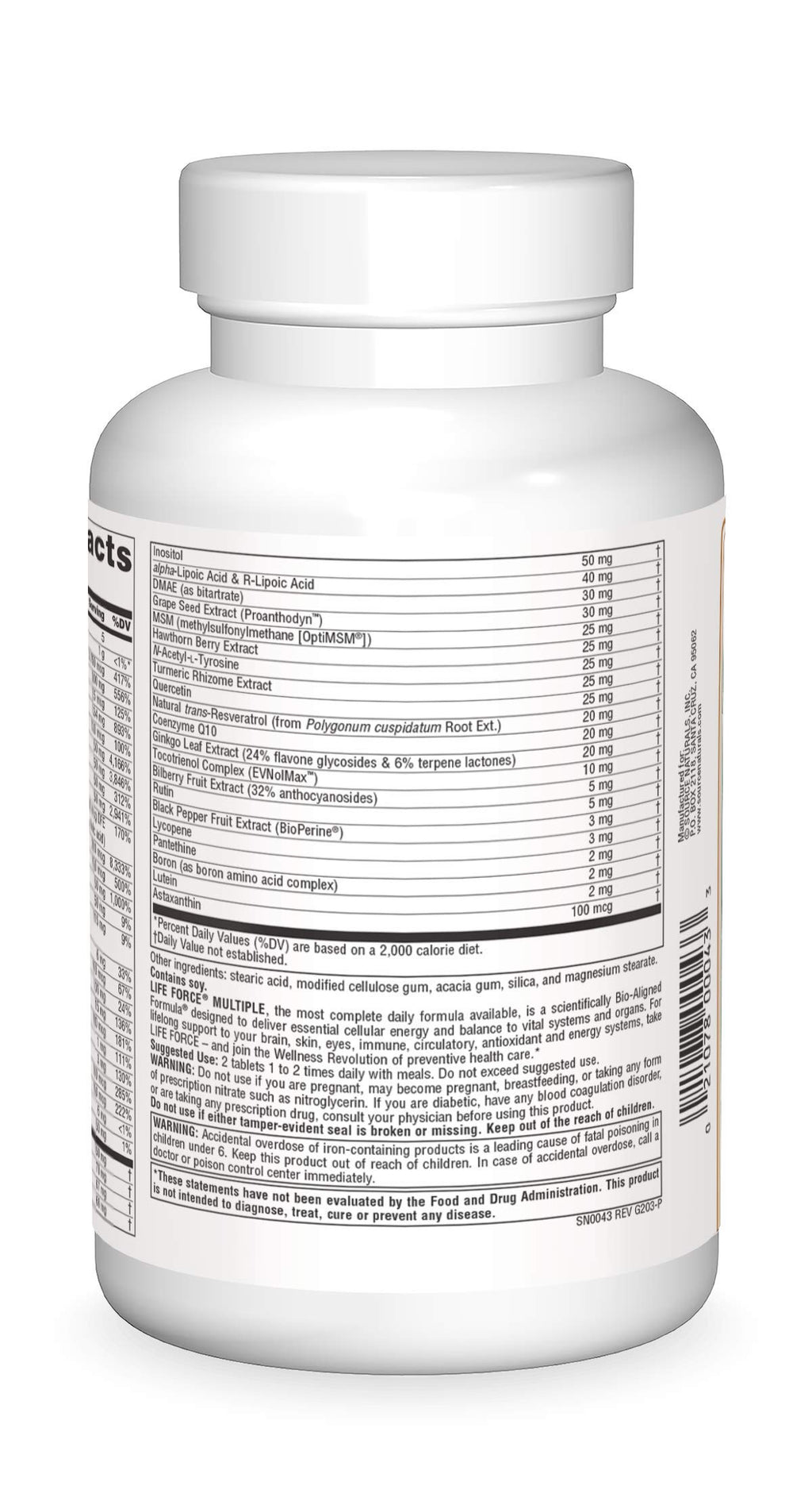 vitamin and mineral blend for vitality