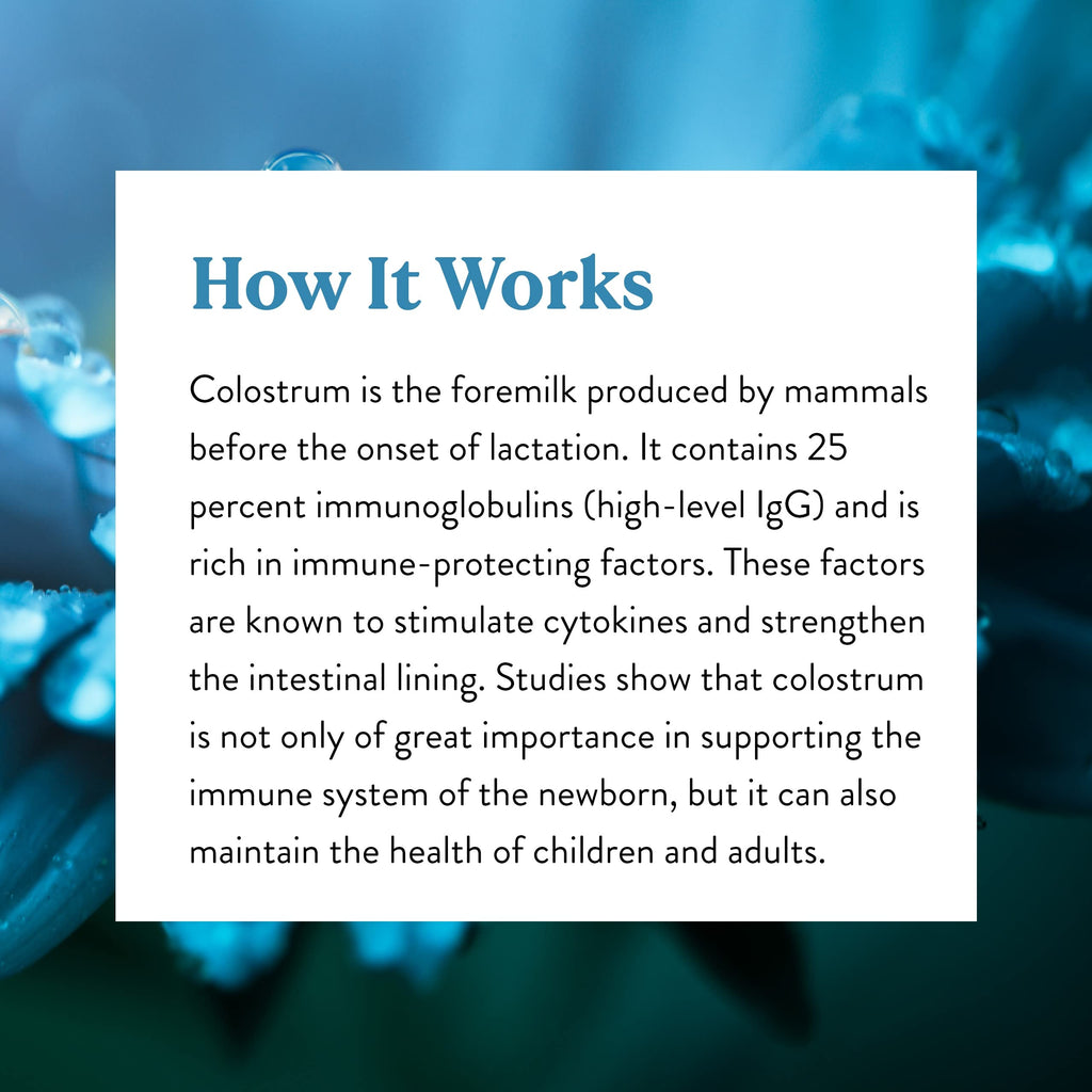 vitamin and mineral support in colostrum