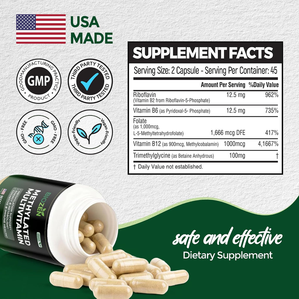 Vitamin B capsules for daily health