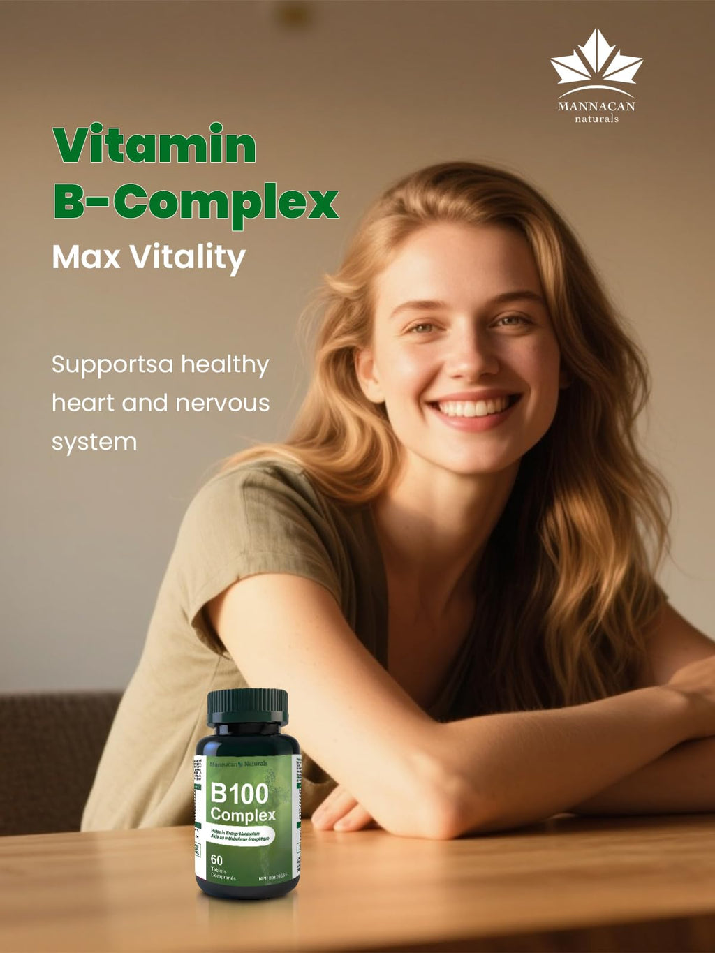 Vitamin B capsules for mental clarity