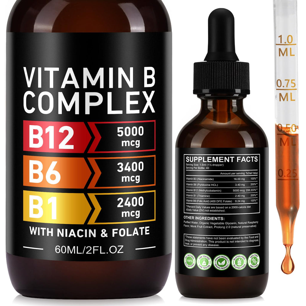 Vitamin B complex drops for energy