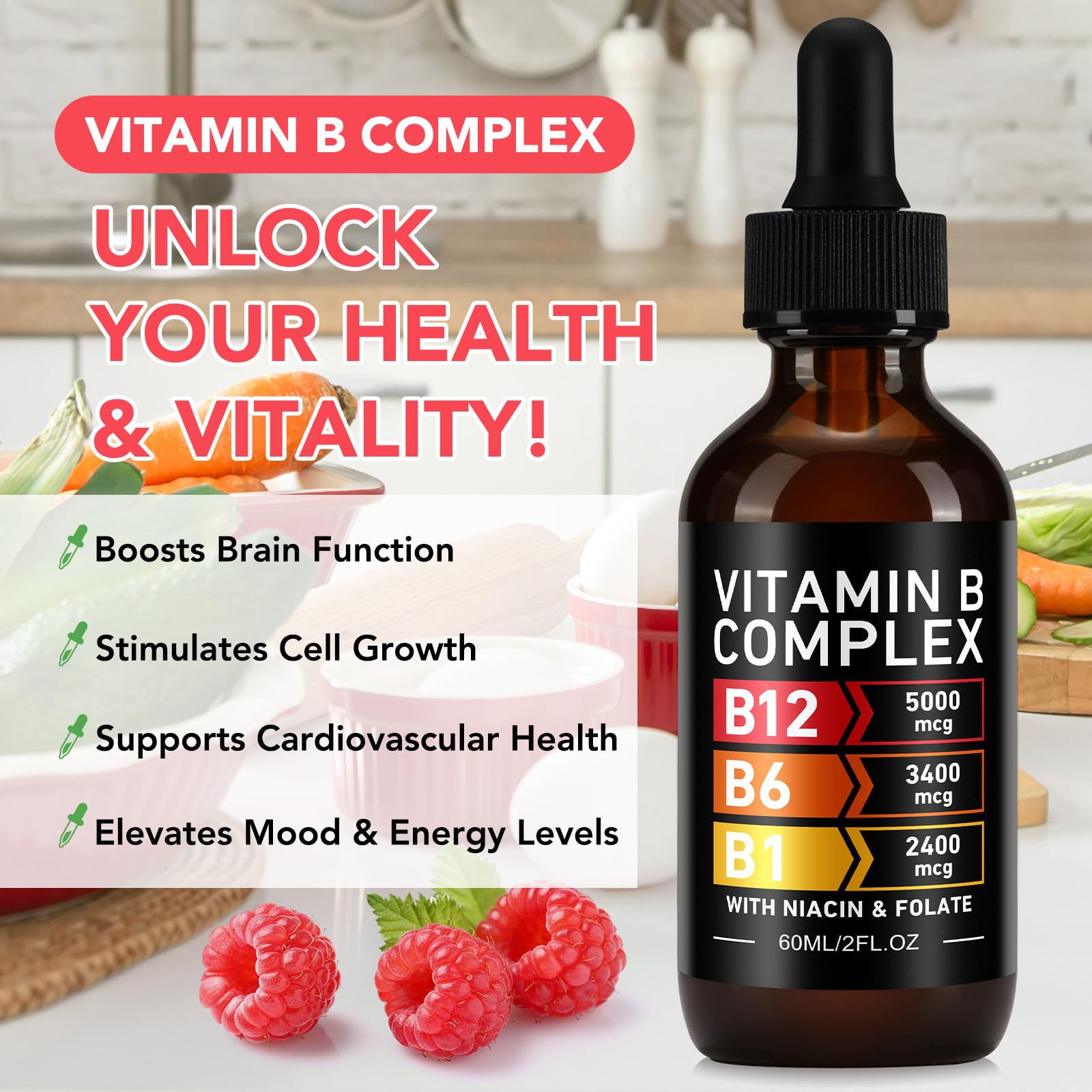 Vitamin B Complex drops for wellness