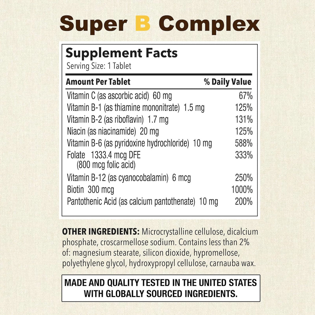 Vitamin B complex for daily vitality