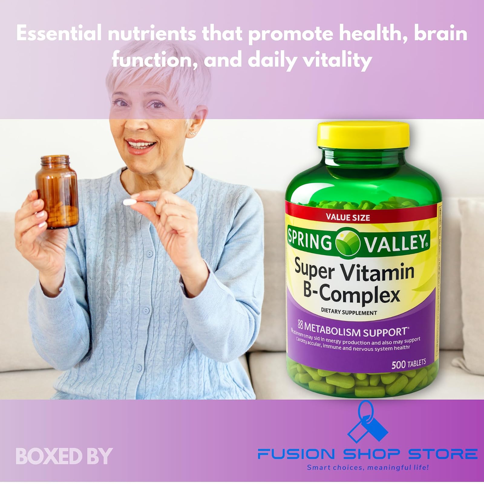 Vitamin B Complex for energy support