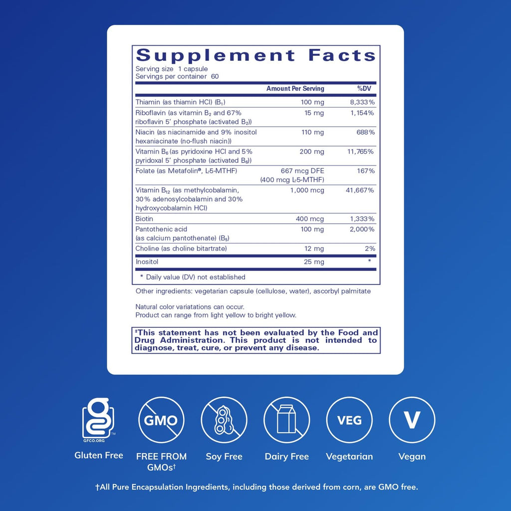 Vitamin B complex for energy support