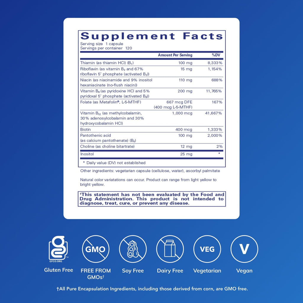 Vitamin B complex for energy support