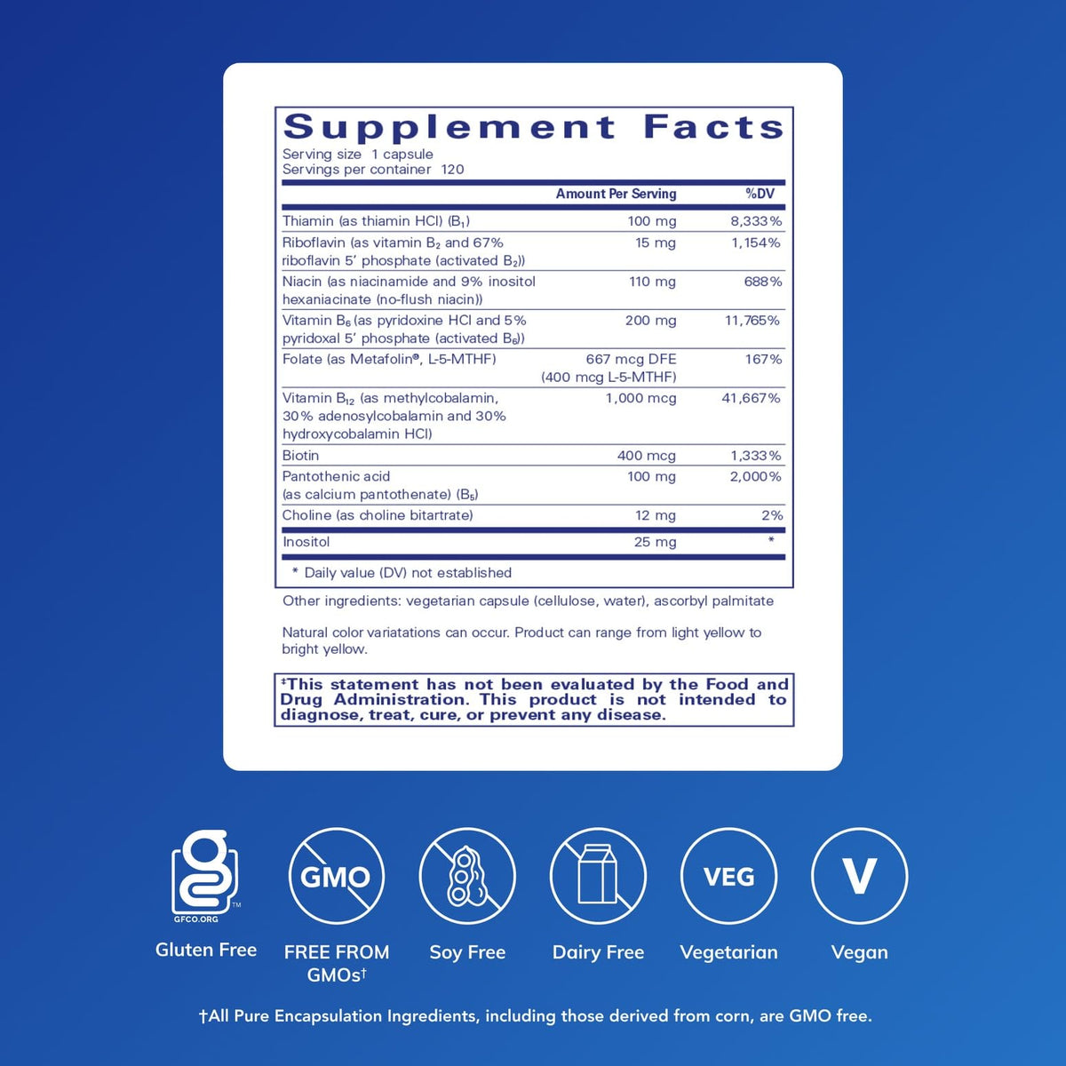 Vitamin B complex for energy support