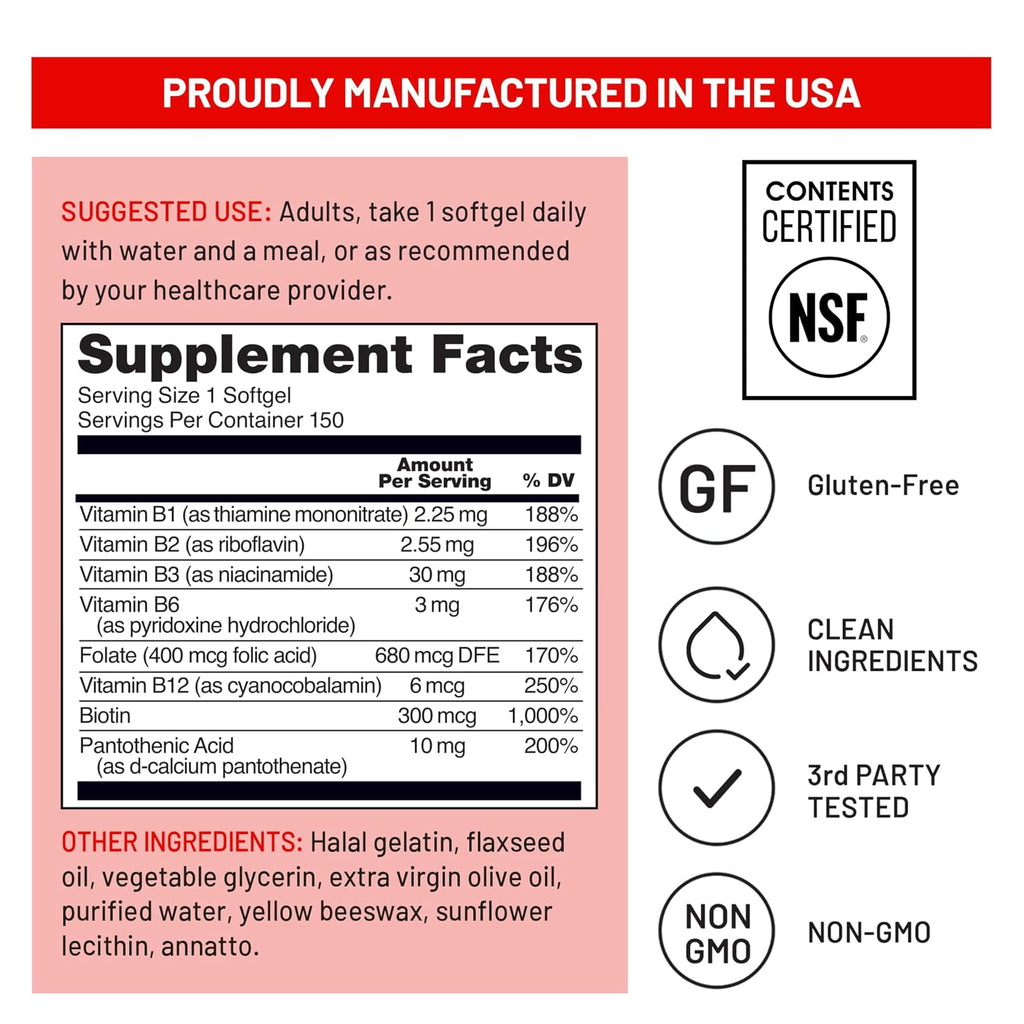 Vitamin b complex for energy support