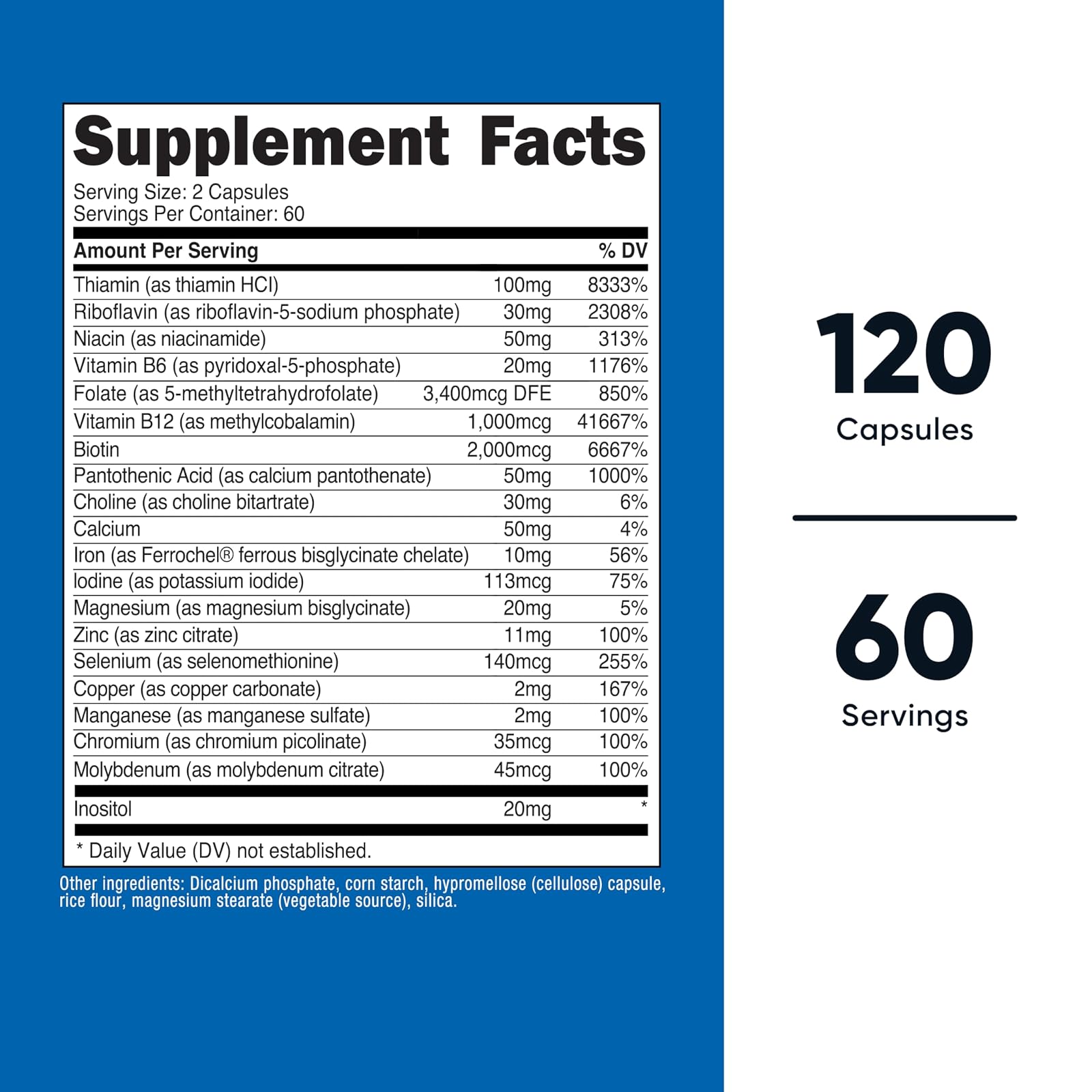 Vitamin B complex for energy support