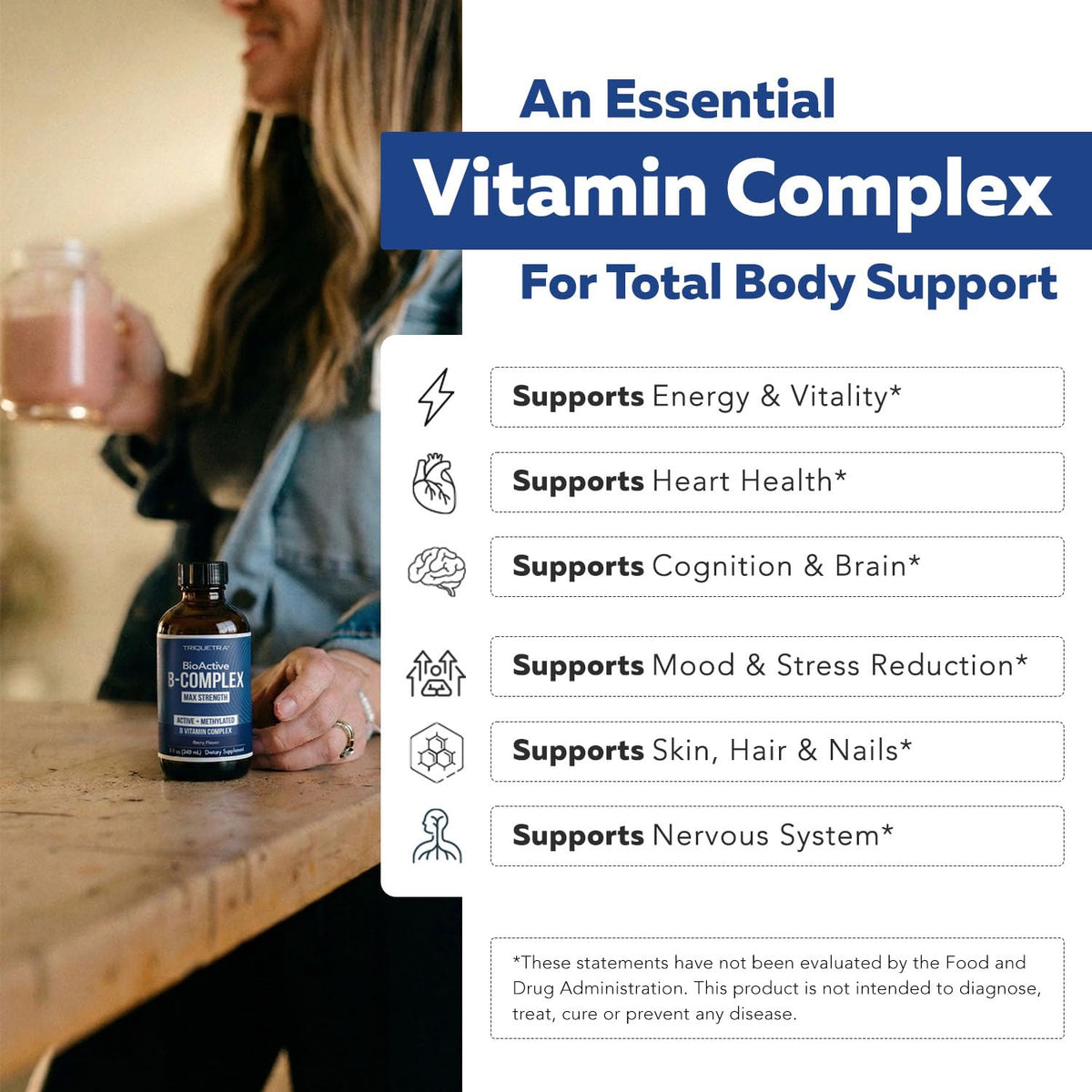 Vitamin B Complex for healthy metabolism