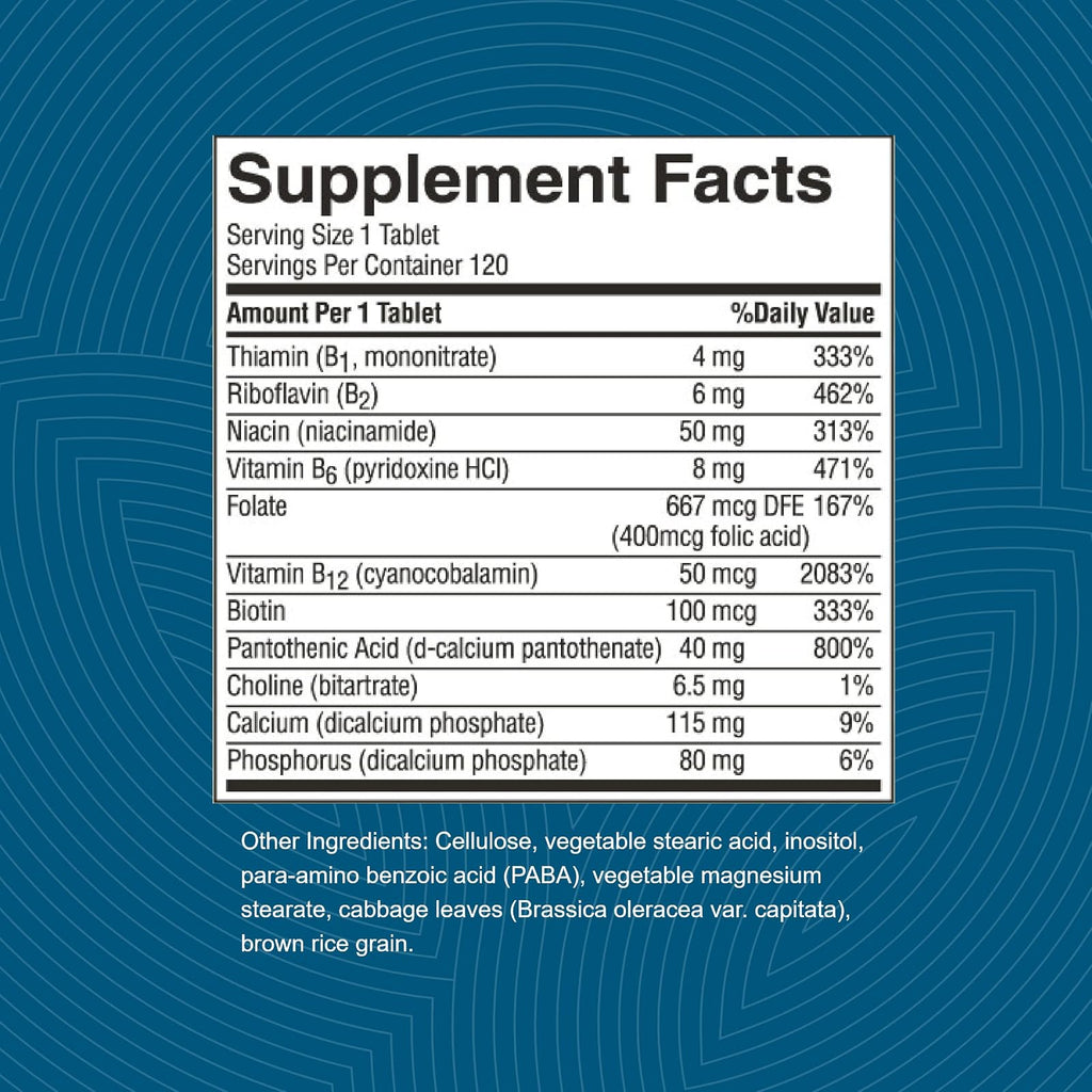 Vitamin B complex for stress relief