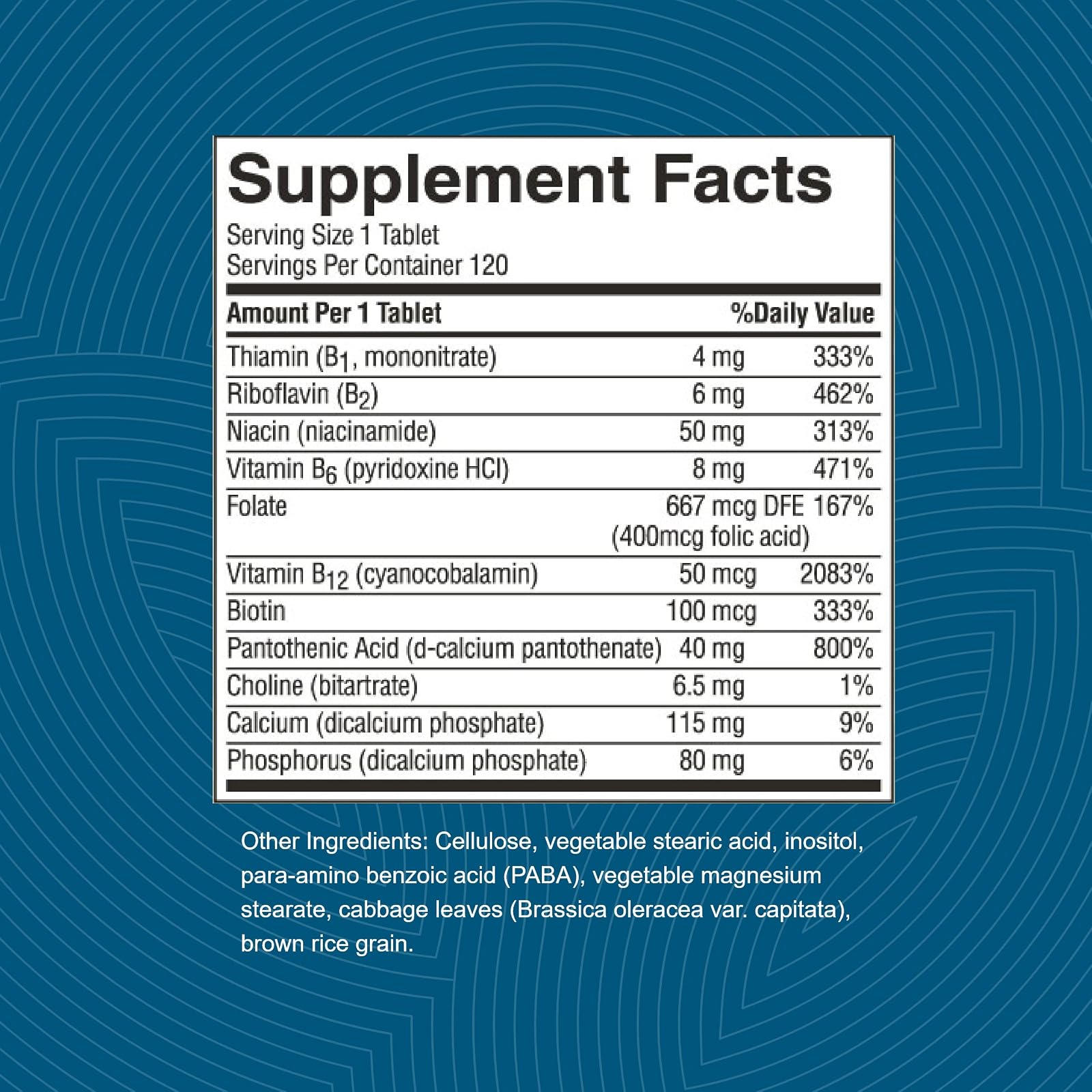 Vitamin B complex for stress relief