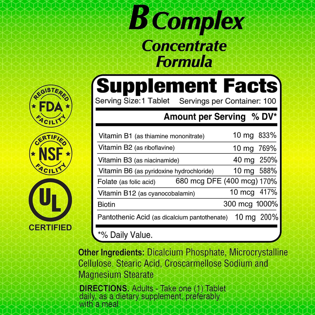 Vitamin B Complex for stress relief