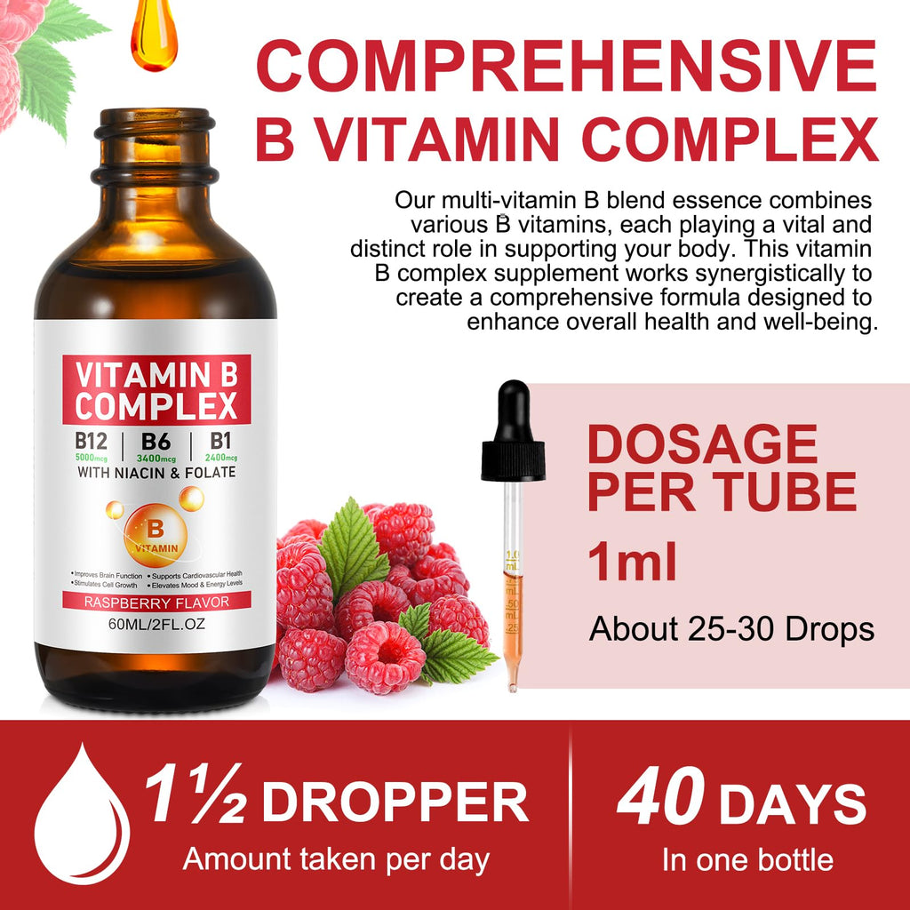 vitamin b complex liquid with 40 servings