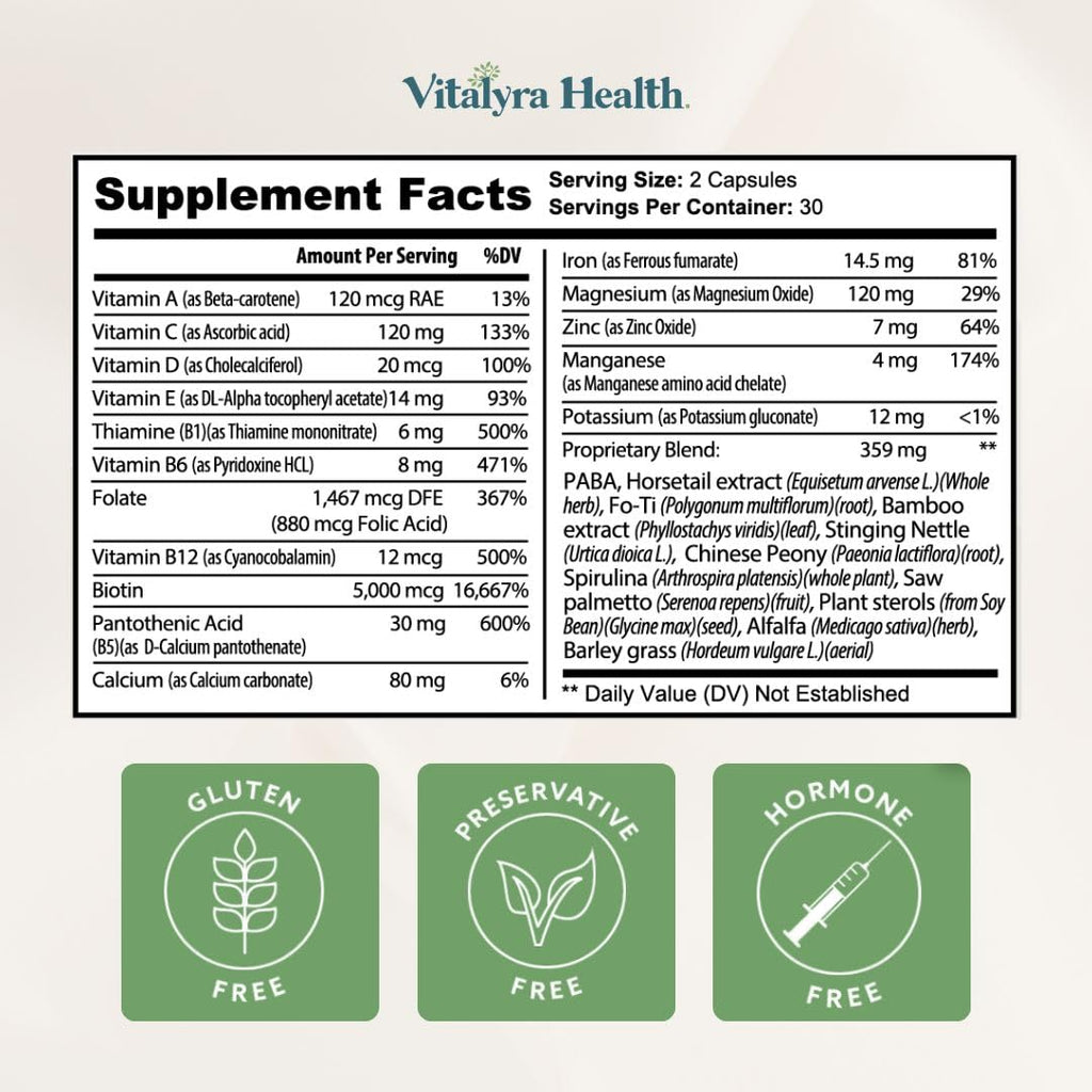 Vitamin B for hair and scalp health